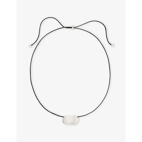 HEAVEN MAYHEM Pebble Silver-plated Brass Necklace - Silver/black