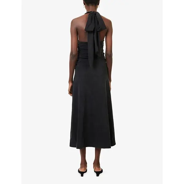 DJERF AVENUE Celebration Halterneck Midi Dress - Ash | Editorialist