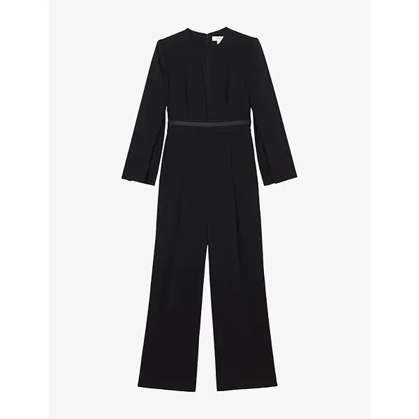 REISS Evora Split-sleeve Jumpsuit - Black