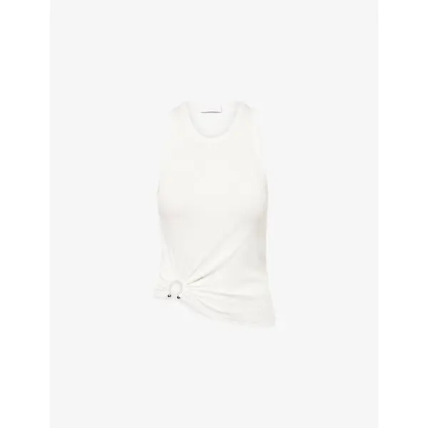 Rabanne Piercing-hardware Ribbed Tank Top