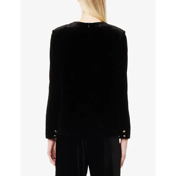 Le Kasha Certosa Wrap-front Velvet Jacket