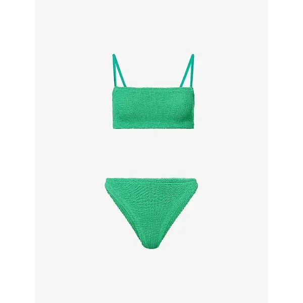 Hunza G Gigi Seersucker Bikini Set - Emerald