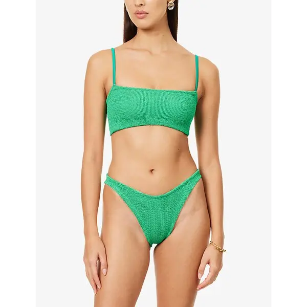 Hunza G Gigi Seersucker Bikini Set - Emerald