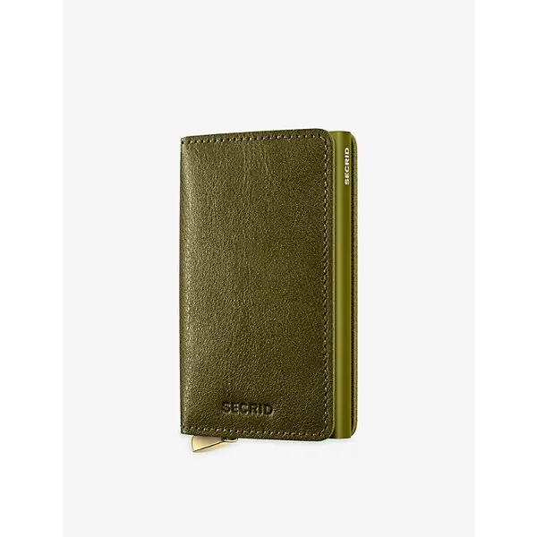 SECRID Basco Premium Slimwallet Leather Wallet - Olive