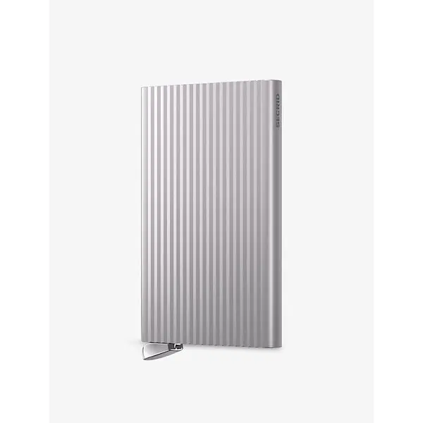 SECRID Fluted Premium Aluminium Card Holder - Silver