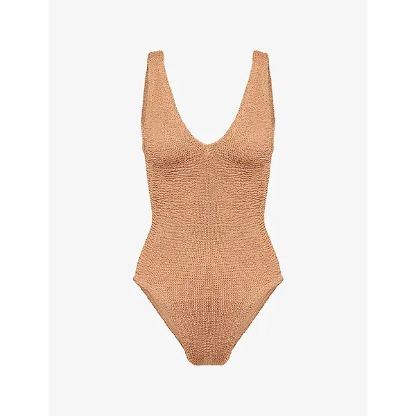Hunza G Sadie Swimsuit - Metallic Cocoa
