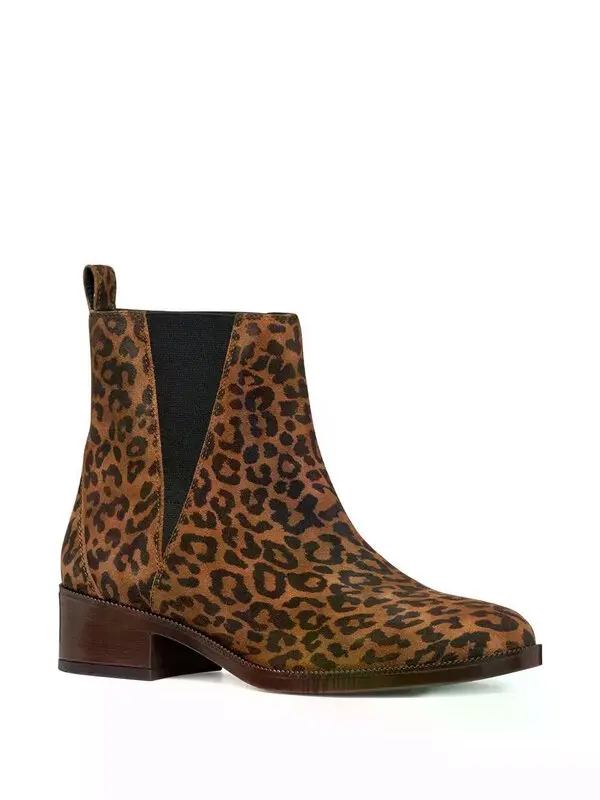 Geox Leopard-pattern Chelsea Boots