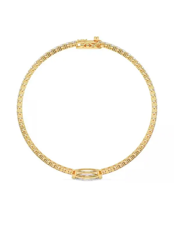 TILLA 14kt Yellow 3.5 Ct Tw Marquise Tennis Bracelet - Gold