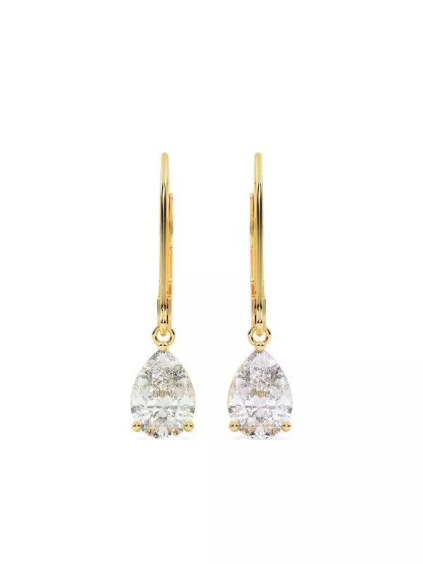 TILLA 14k Yellow Diamond Pear Earrings - Gold