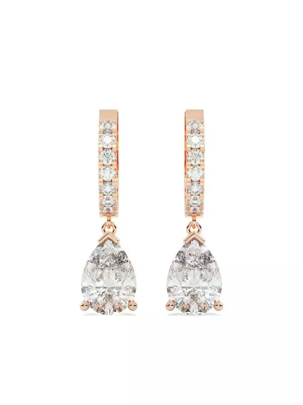 TILLA 14kt Rose Gold Lab Grown Diamond Earrings - Pink
