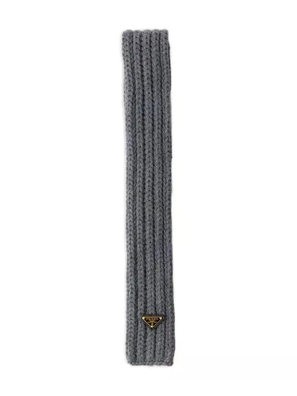 Prada Logo-detail Knit Scarf