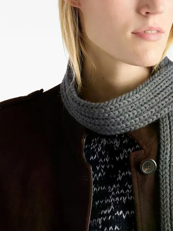 Prada Logo-detail Knit Scarf