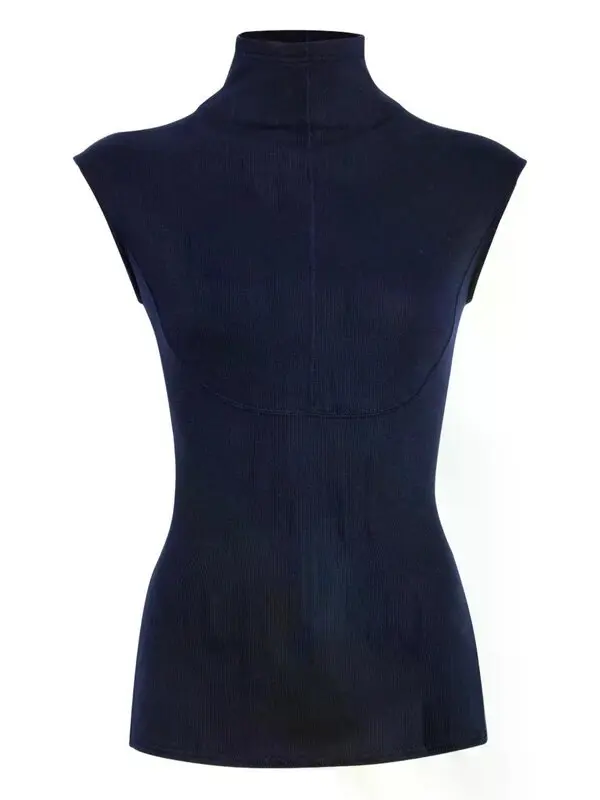 Proenza Schouler White Label Zane Ribbed Top - Blue