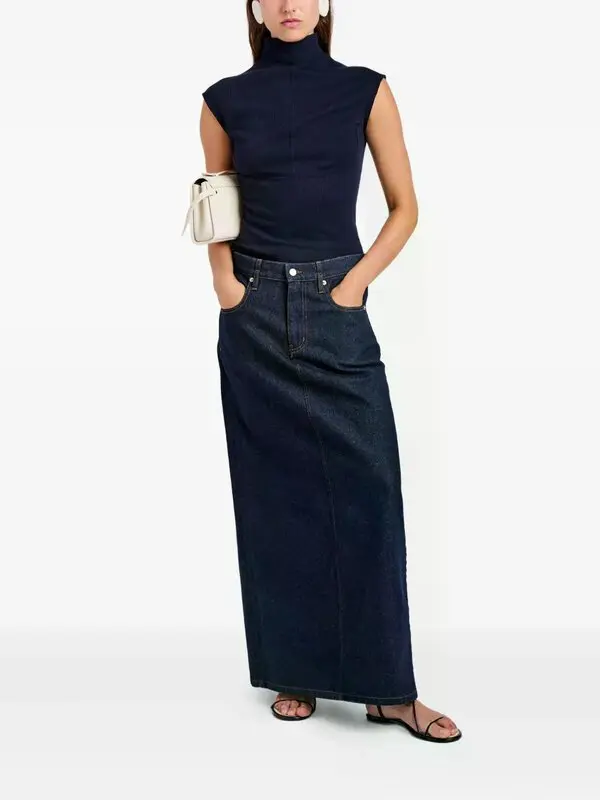 Proenza Schouler White Label Zane Ribbed Top - Blue