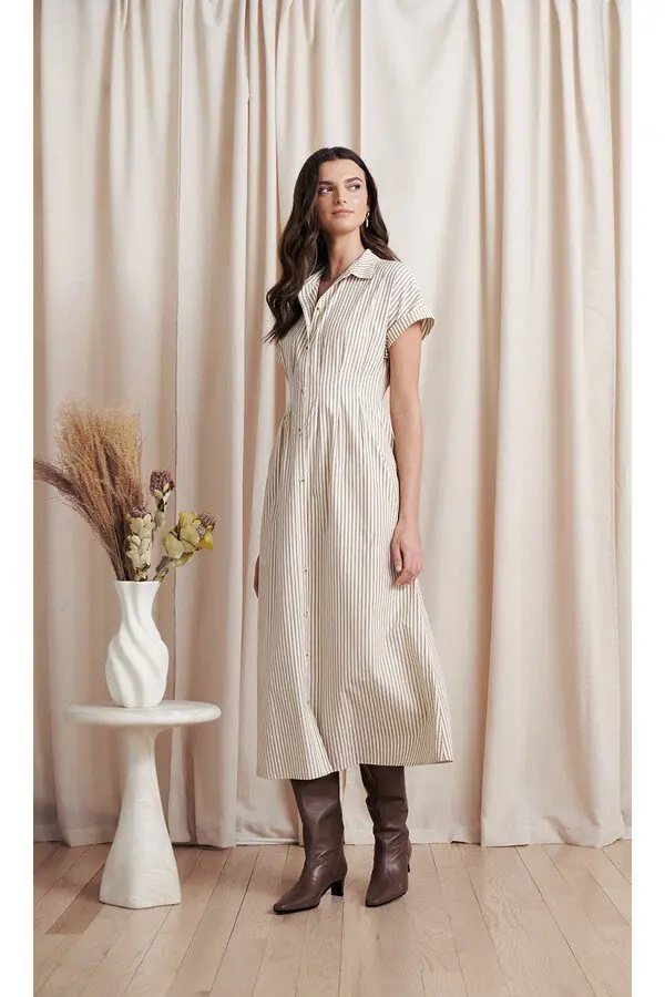 Saylor Colby Shirtdress - Natural