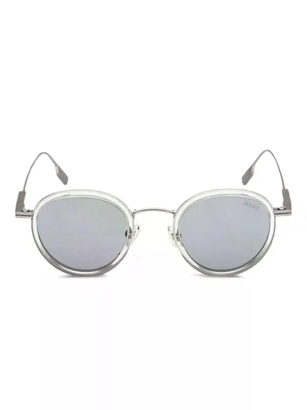 Zegna Round Frame Sunglasses - Silver