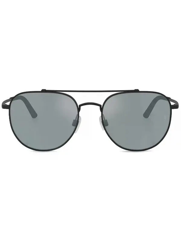 Oliver Spencer R-10 Aviator Sunglasses - Black