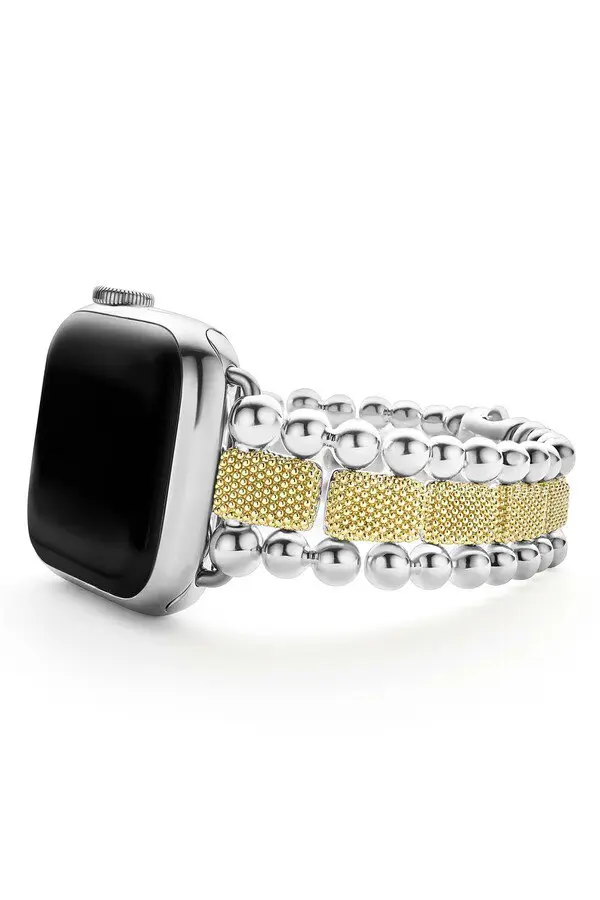 Lagos Smart Caviar Beaded Watch Bracelet - Gold