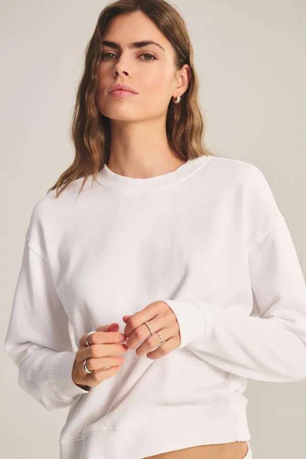 Velvet By Graham & Spencer Yoko Sweatshirt - White