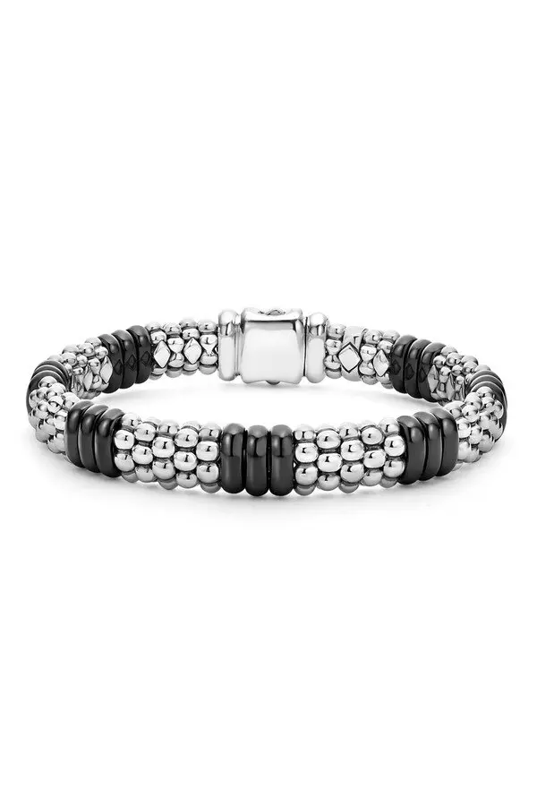 Lagos Caviar Ceramic Beaded Bracelet - Black