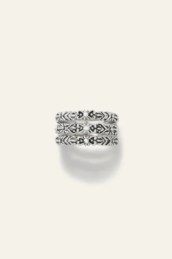 Ba&sh Prince Zircon Ring - Gray