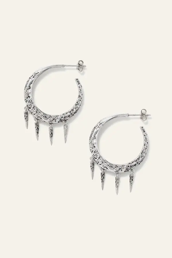 Ba&sh Alena Hoop Earrings - Gray