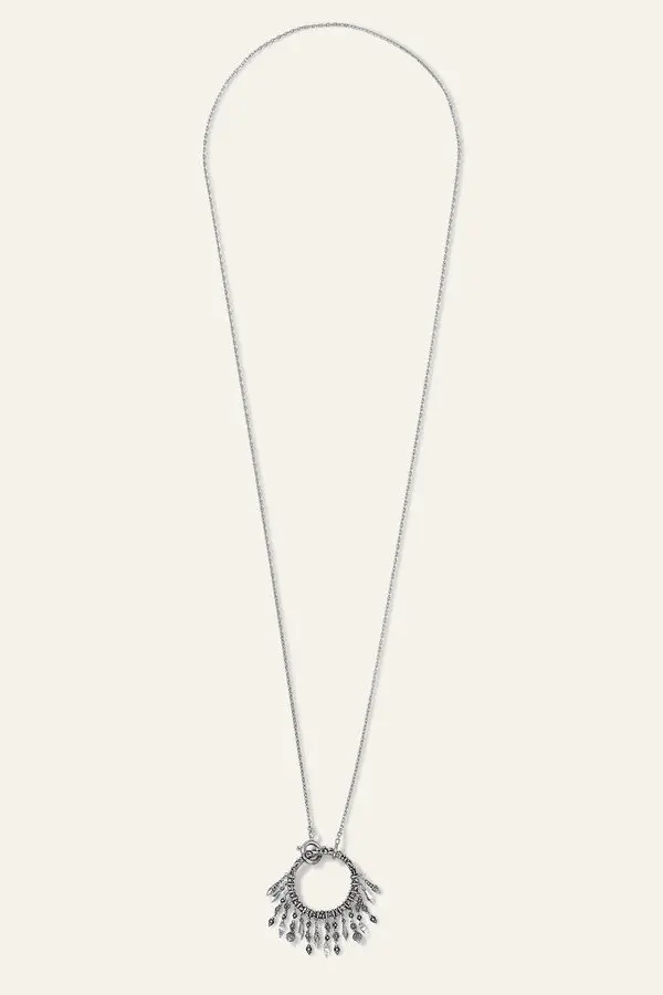 Ba&sh Lina Long Ring Necklace - Gray