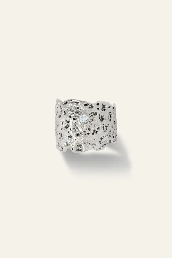 Ba&sh Anae Zircon Ring - Gray