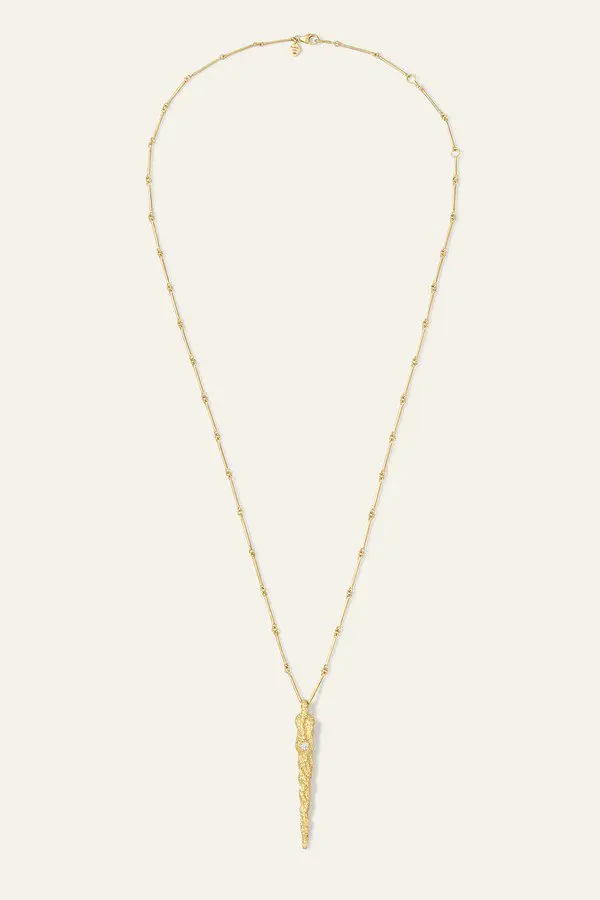 Ba&sh Angela Long Zircon Necklace - Gold