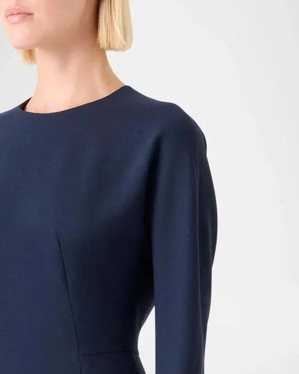 Akris Fit-and-flare Handkerchief Dress - Navy