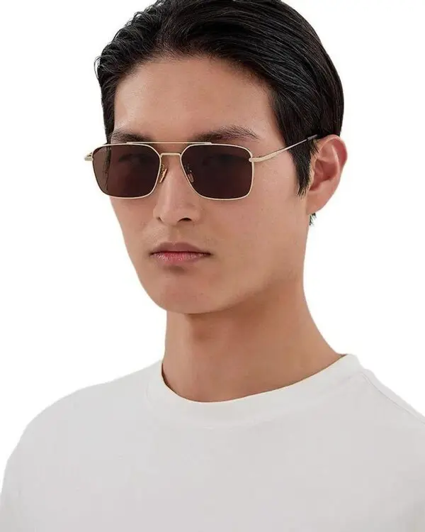 Gucci Petit Gg 58mm Metal Navigator Sunglasses - Gold
