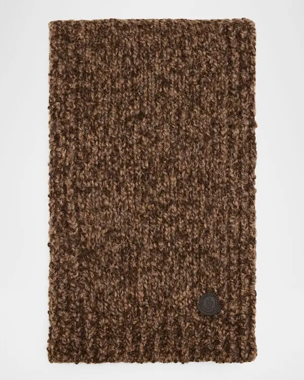 Moncler Edit Wool And Alpaca Blend Scarf - Brown
