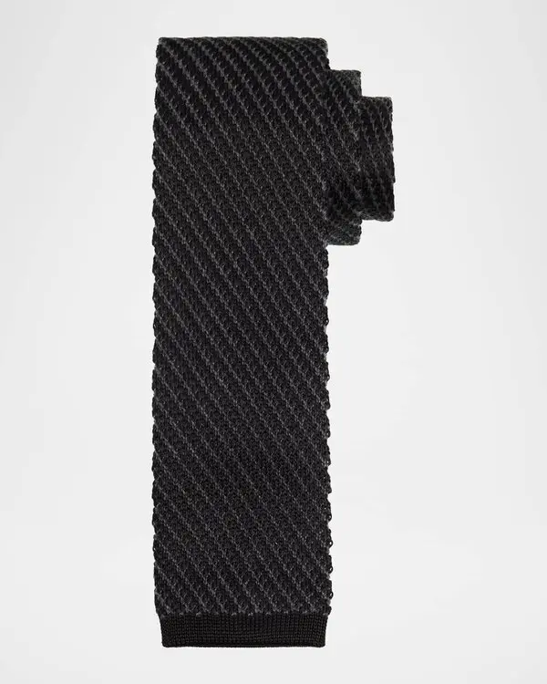 Brioni Silk Textured Knit Tie