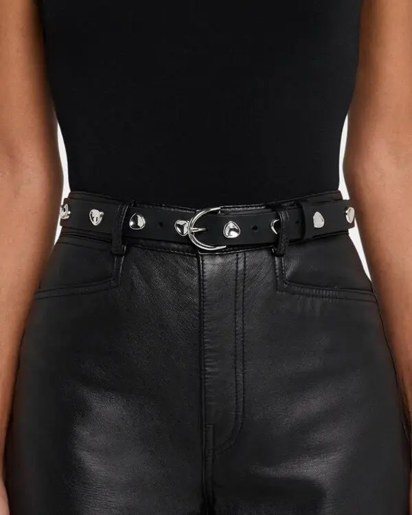Rag & Bone Brynn Studded Leather Belt