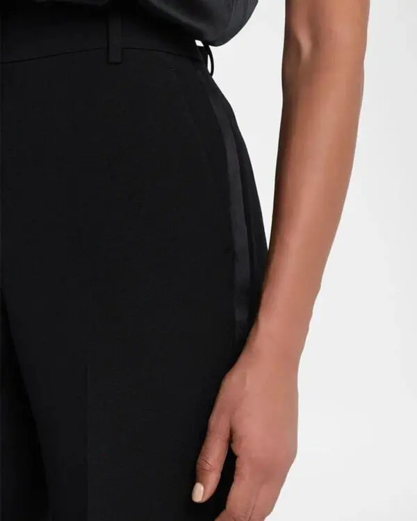 Lafayette 148 New York Gates Tuxedo Stripe Wool-silk Pants