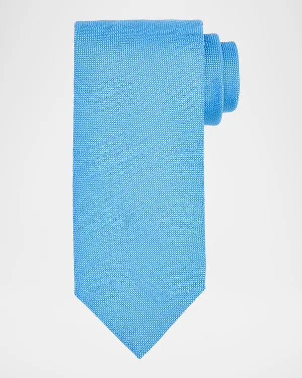 Stefano Ricci Micro-jacquard Wool And Silk Tie - Ltblue