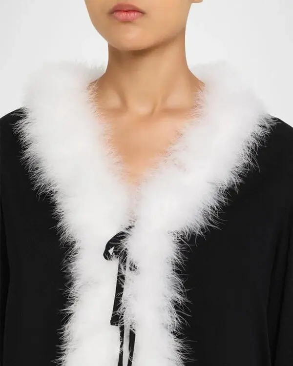 Sleeper Tie-front Feather Viscose Blouse