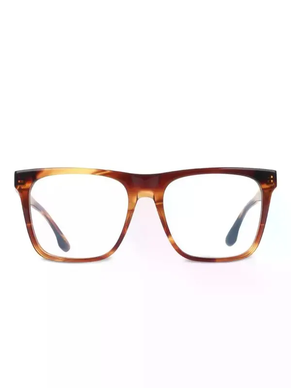 Victoria Beckham Striped Glasses - Brown