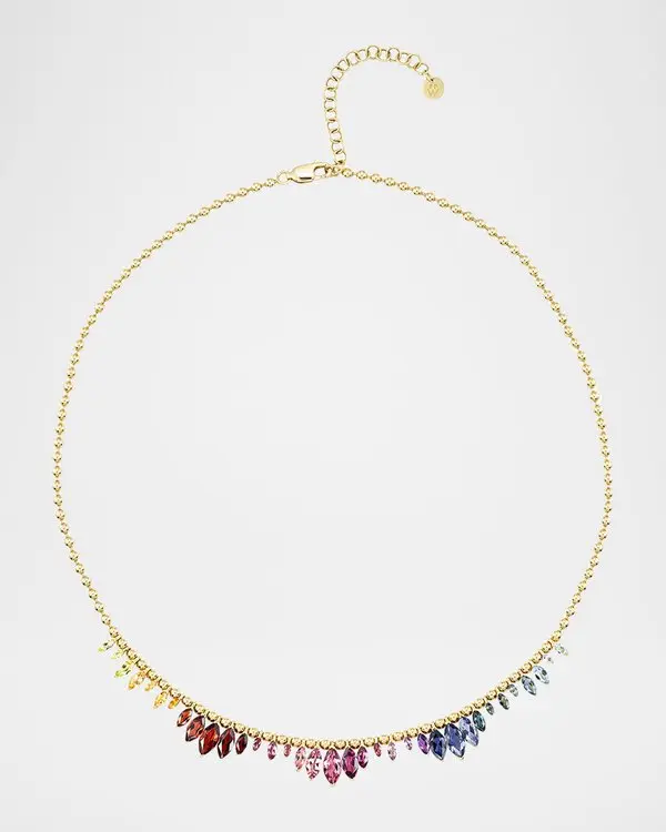 EMILY P. WHEELER Arashi Necklace With Multicolor Stones - Yellowgold