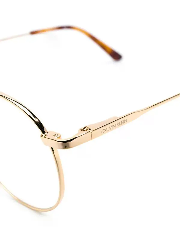 Calvin Klein Round-frame Tortoiseshell Glasses