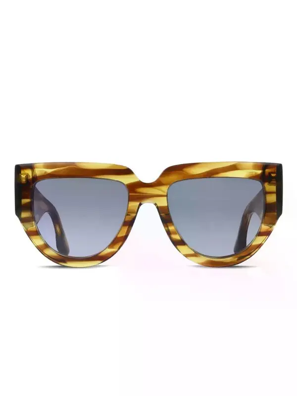 Victoria Beckham Striped Sunglasses - Brown