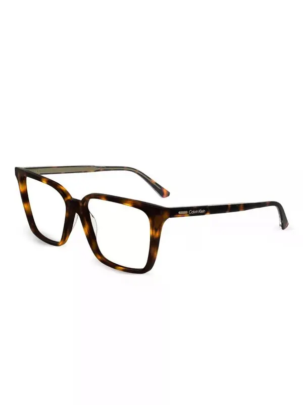 Calvin Klein Tortoiseshell Squared Eyeglasses - Brown