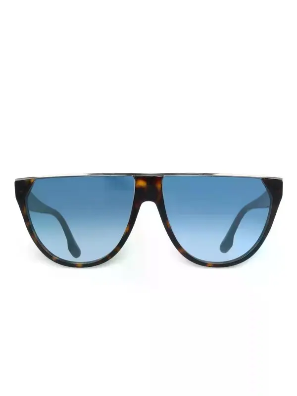 Victoria Beckham Tortoiseshell Shield Sunglasses - Brown