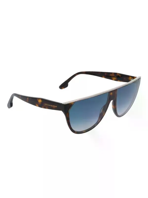 Victoria Beckham Tortoiseshell Shield Sunglasses - Brown