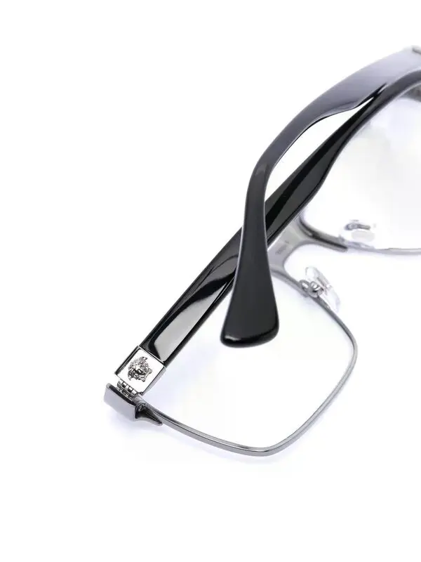 Versace Signature Medusa-plaque Square-frame Eyeglasses