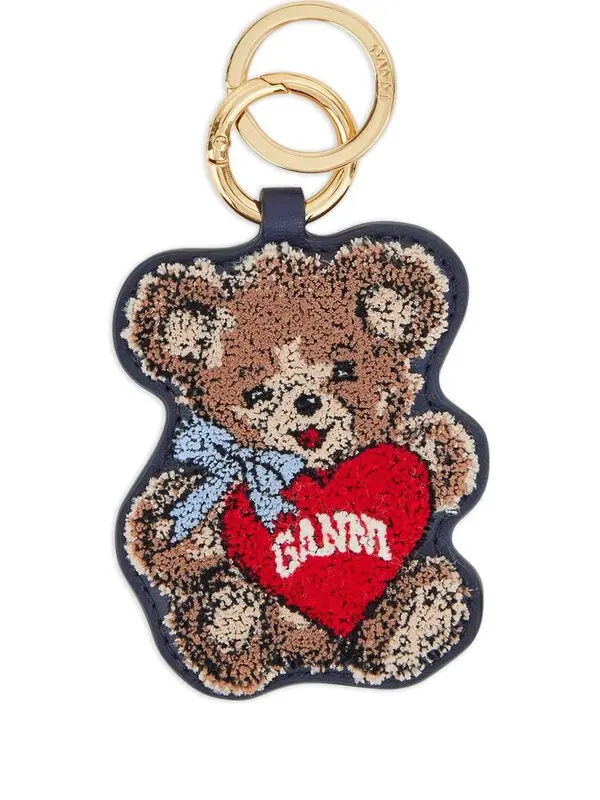 GANNI Bear Keyring - Orange