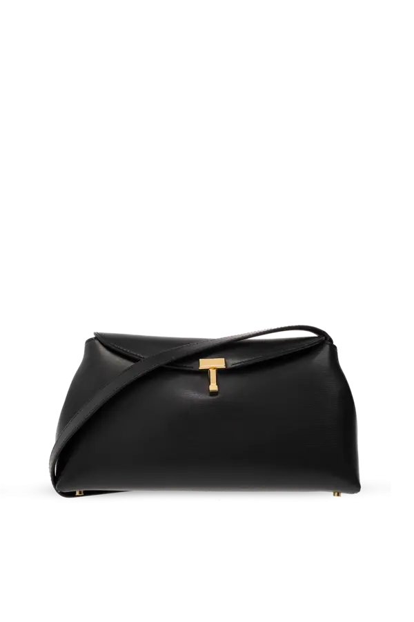 TOTEME Leather Shoulder Bag - Black