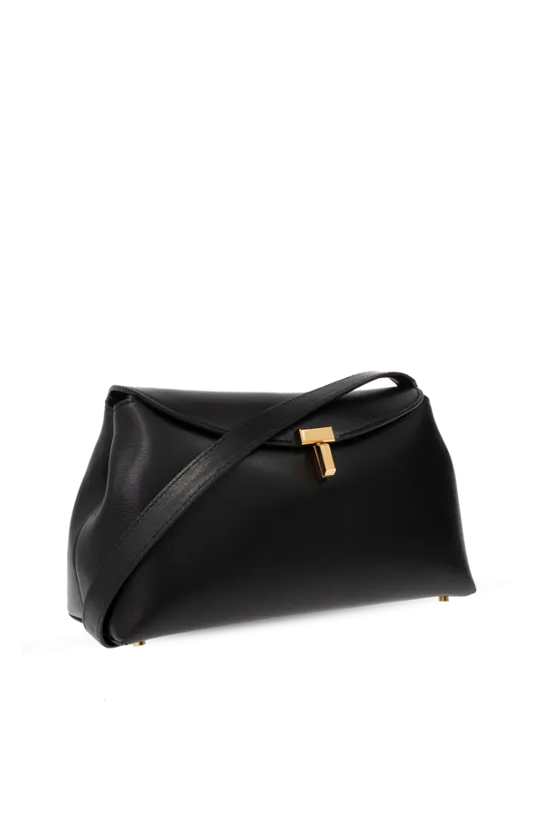 TOTEME Leather Shoulder Bag - Black