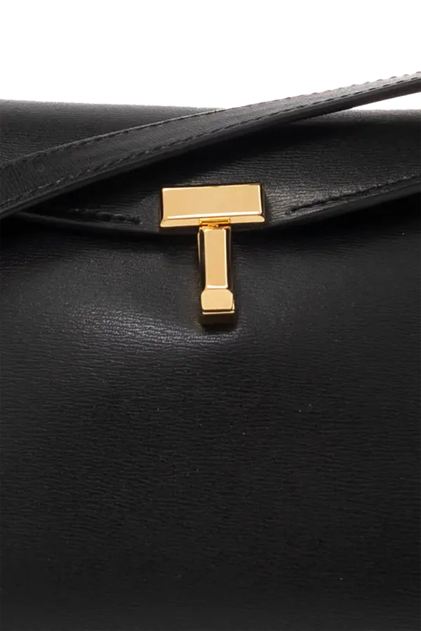 TOTEME Leather Shoulder Bag - Black