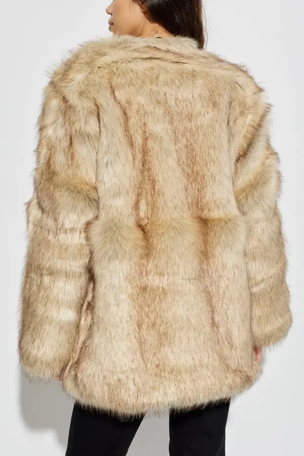 GESTUZ Gzricca Faux Fur Coat - Beige